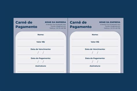 Plantilla De Libro De Pago Brasileño Dibujada A Mano Vector Gratis