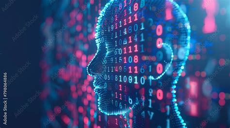 Business Inteligence Technology Background Binary Code Algorithms Deep Learning Virtual