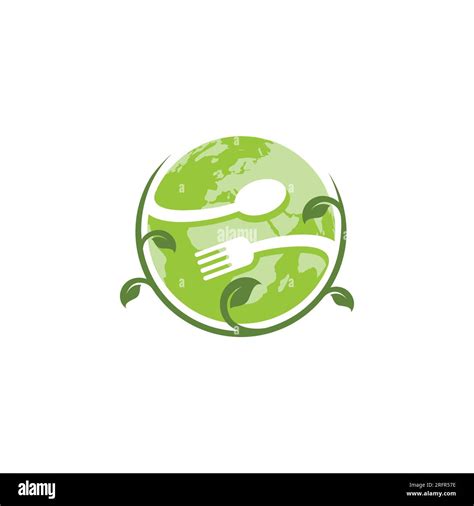 Vegetarian Vegan World Logo Icon With Globe Vector Image Plant Based Vegan Badge Eco Icon