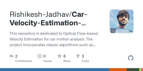 Github Rishikesh Jadhavcar Velocity Estimation Using Opticalflow Dl