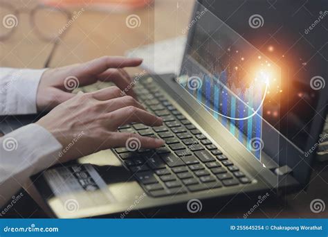 Hands Typing And Working With Business Analytics And Data Management