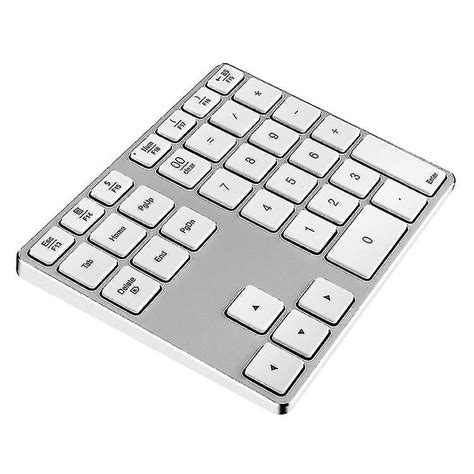 34 Keys Numeric Keypad Wireless Bluetooth Aluminum Alloy Rechargeable Numeric Keypad For