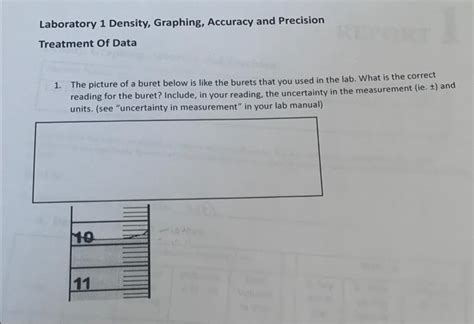 solved laboratory 1 density graphing accuracy and