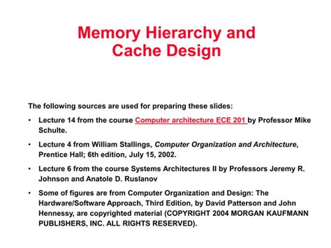 Memory Hierarchy Ppt Of Computer Organization Ppt