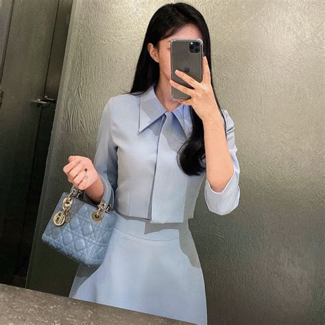 Sml 명품핏 디오르 자켓 스커트 정장 세트 하객 투피스 2color 에이블리