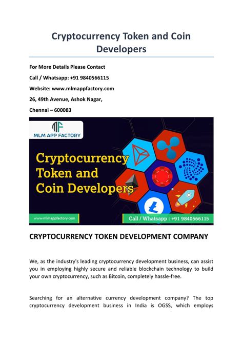ppt cryptocurrency token and coin developers powerpoint presentation
