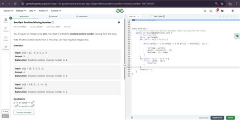 🚀 Day 13 Smallest Positive Missing Number Preethi Kandukuri