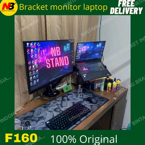 Jual Bracket Laptop Notebook Holder Monitor Laptop Stand Meja Jepit Laptop Jakarta Timur