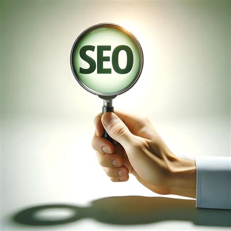 Premium Ai Image Hand Holding Magnifier With Magnification On Word Seo Search Engine