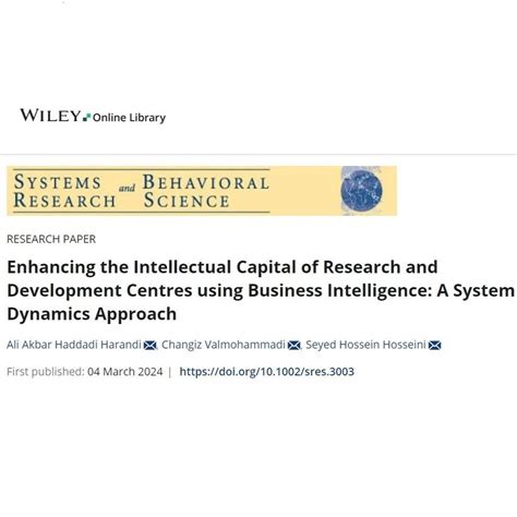 Hossein Hosseini On Linkedin Business Intelligence Developing Countries Intellectual Capital…