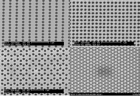 Scanning Electron Micrograph Of Superconducting Nb Film With Four