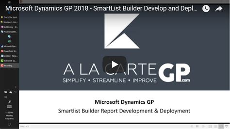 SmartList Builder Develop Deploy Reports ALaCarteGP Dynamics GP Consulting