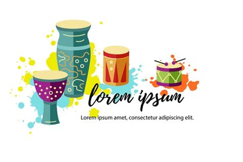 African Drum Design Template