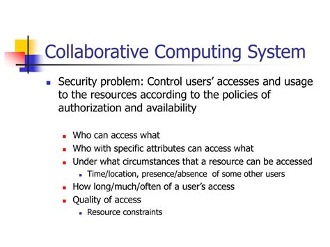 PPT A Usage Based Authorization Framework For Collaborative Computing Systems PowerPoint