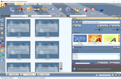 Net Control Screenshots Student And Teacher Consoles Features And Network Tools