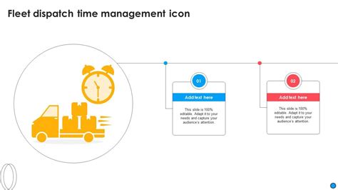 Fleet Dispatch Time Management Icon Ppt Slide