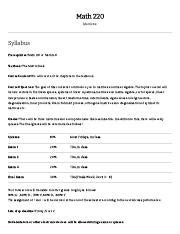 Introduction To Matrices And Linear Algebra Course Objectives Course Hero