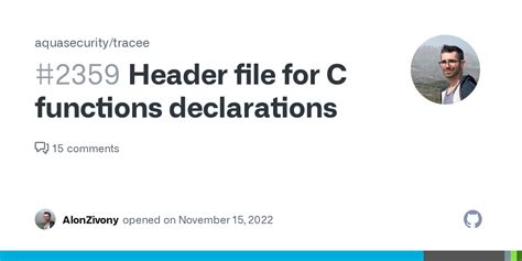 Feat Header File For C Functions Declarations · Issue 2359 · Aquasecuritytracee · Github