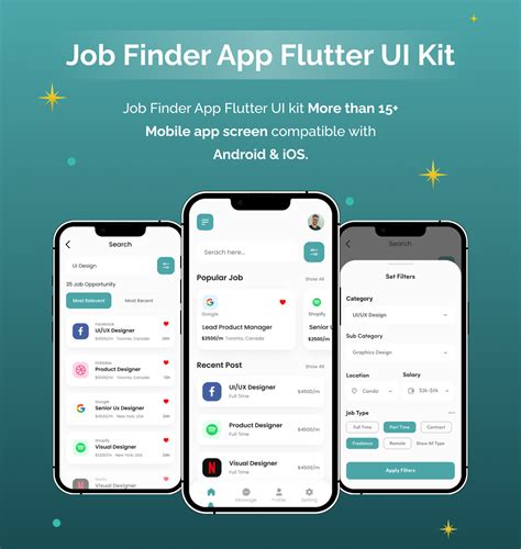 Jobs Job Finder Job Seeker Flutter Iosandroid App Template