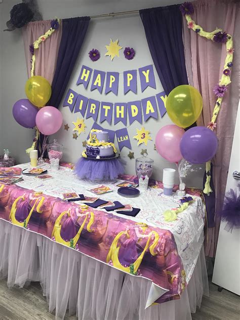 Rapunzel Birthday Party Table Decoration