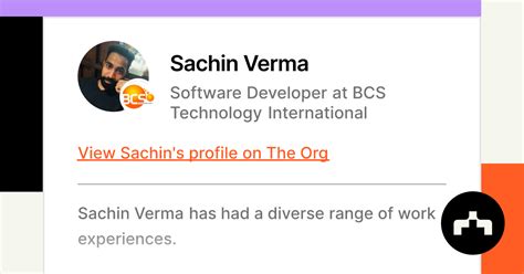 Sachin Verma Software Developer At Bcs Technology International The Org