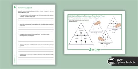 Calculating Speed Worksheet KS Physics Beyond Secondary