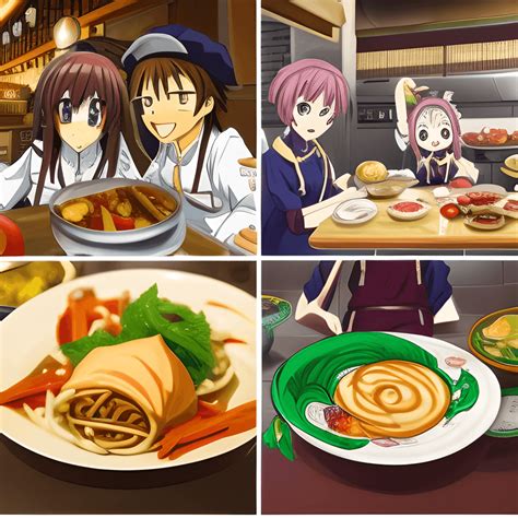 Anime Food Graphic Gourmet Girl Graffiti Ristorante · Creative Fabrica