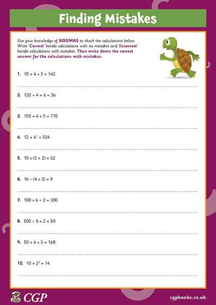 Bodmas Year 6 Cgp Plus