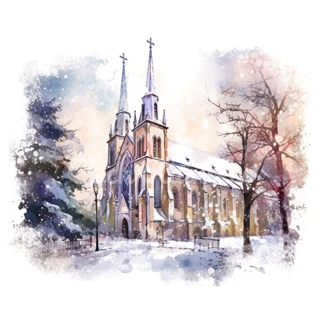 Church In Winter Clipart 12 High Quality Png Christian Printable