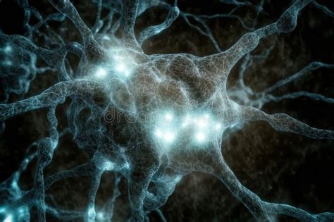 Visual Representation Of A Human Brain With Vivid Neural Networks And Synapses Creating A