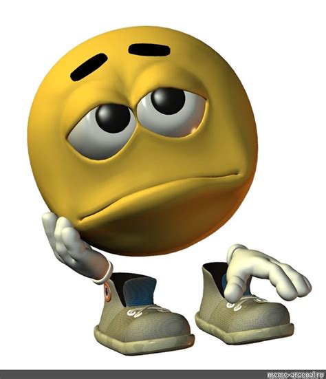 Создать мем смайлики 3 D смайлик задумчивый смайлик Картинки Meme