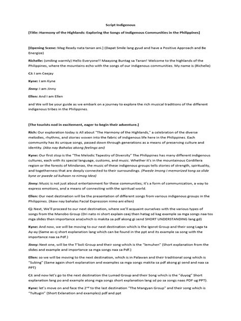 Script Indigenous Pdf Ethnic Groups