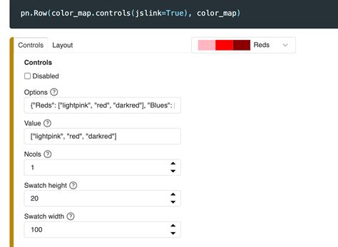 ColorMap Widget Should Define JS Value Mapping Issue 5773 Holoviz