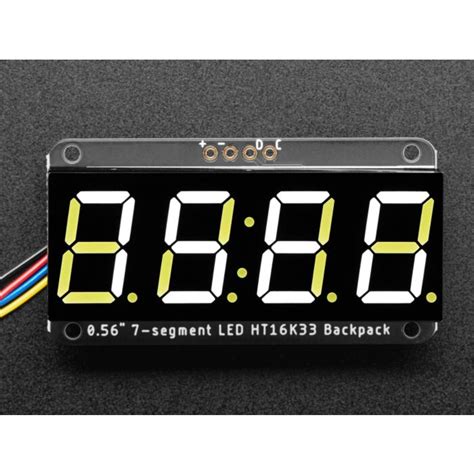 Assembled Adafruit 0 56 4 Digit 7 Segment Display I2c Backpack Stemma Qt White Buy In