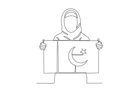 A Woman Holding A Pakistani Flag Vector Art At Vecteezy