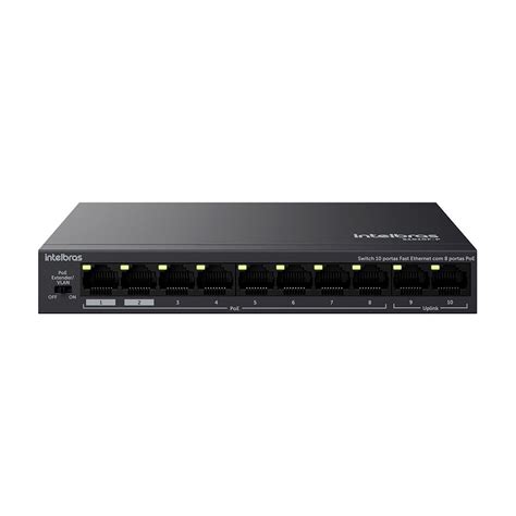 Switch 10 Portas Fast Ethernet Com 8 Portas Poe S1010f P