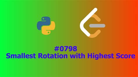 No Sound Leetcode 798 Smallest Rotation With Highest Score Youtube