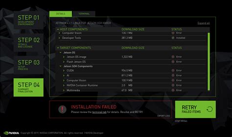 Jetson AGX Xavier JetPack Installation Failed Jetson AGX Xavier