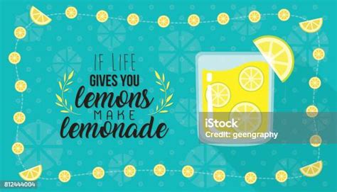 생활을 제공 하는 경우 당신은 레몬 레모네이드 손으로 글자를 작성을 만들 카드 인쇄 디자인입니다 현대 브러시 서 예 포스터입니다 벡터 일러스트 레이 션 0명에 대한 스톡