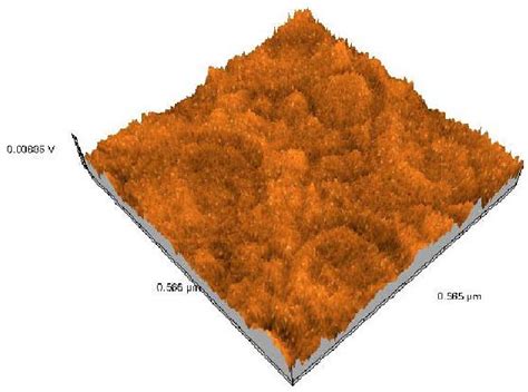3d Afm Image Of The Porphyrin Grafted On Polysiloxane Soft Nanosurf