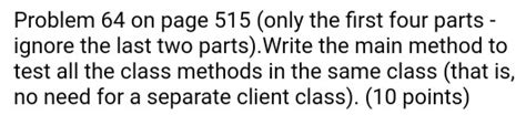 Solved 64 Write A Class Encapsulating The Concept Of Daily