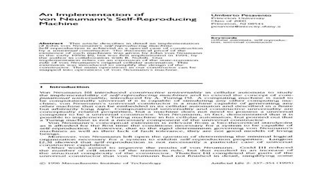 Pdf An Implementation Of Von Neumanns Self Classes86518