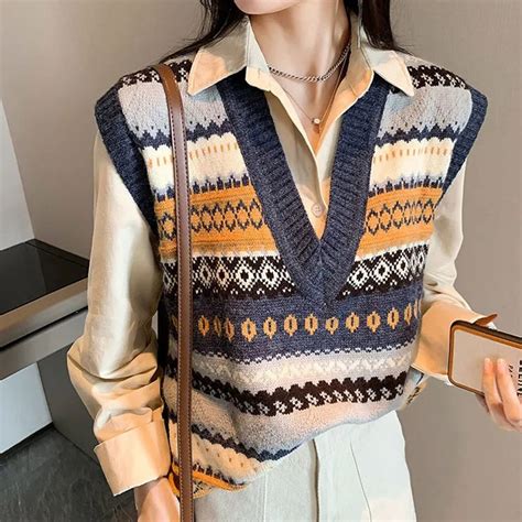 Dress Tank Tops For Women Womens V Neck Wool Blend Knit Vest