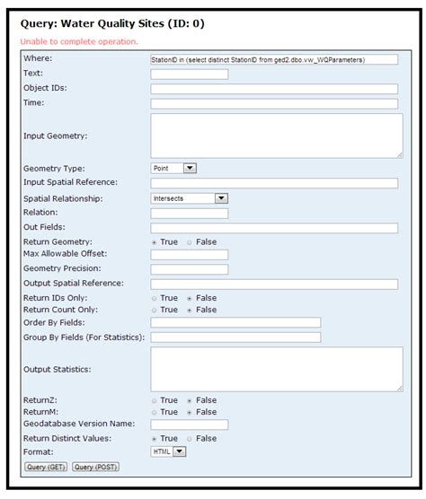 Enterprise Geodatabase Using Sub Query In Where Statement Of Query In