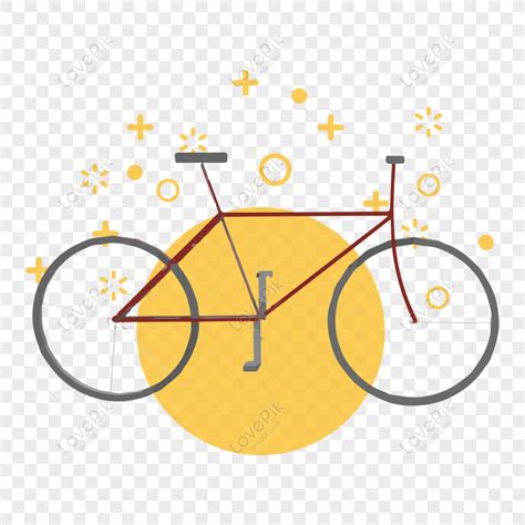 플랫 간단한 자전거 요소 Png 일러스트 무료 다운로드 Lovepik