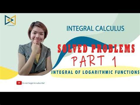 Integral Of Logarithmic Functions Part YouTube