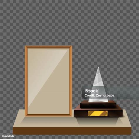 3 차원 벡터 유리 삼각형 피라미드 Copyspace 전면 보기 흰색 배경에 고립에 대 한 기본 및 빈 프레임 Ptrophy 벡터 널판지에 대한 스톡 벡터 아트 및 기타