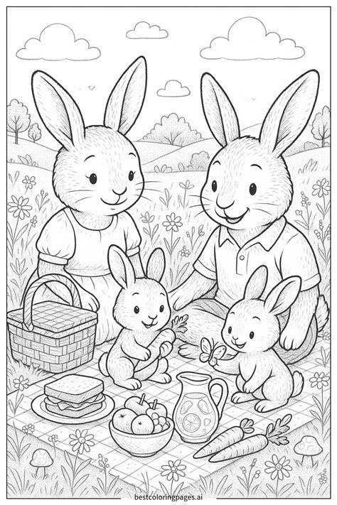 31 หน้าระบายสีภาพระบายสี กระต่าย Pdf และ Png สำหรับพิมพ์ฟรี