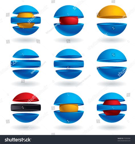 3d sphere vector icons set 75350500 shutterstock