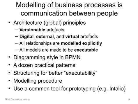 BPM Context For Testing PPT